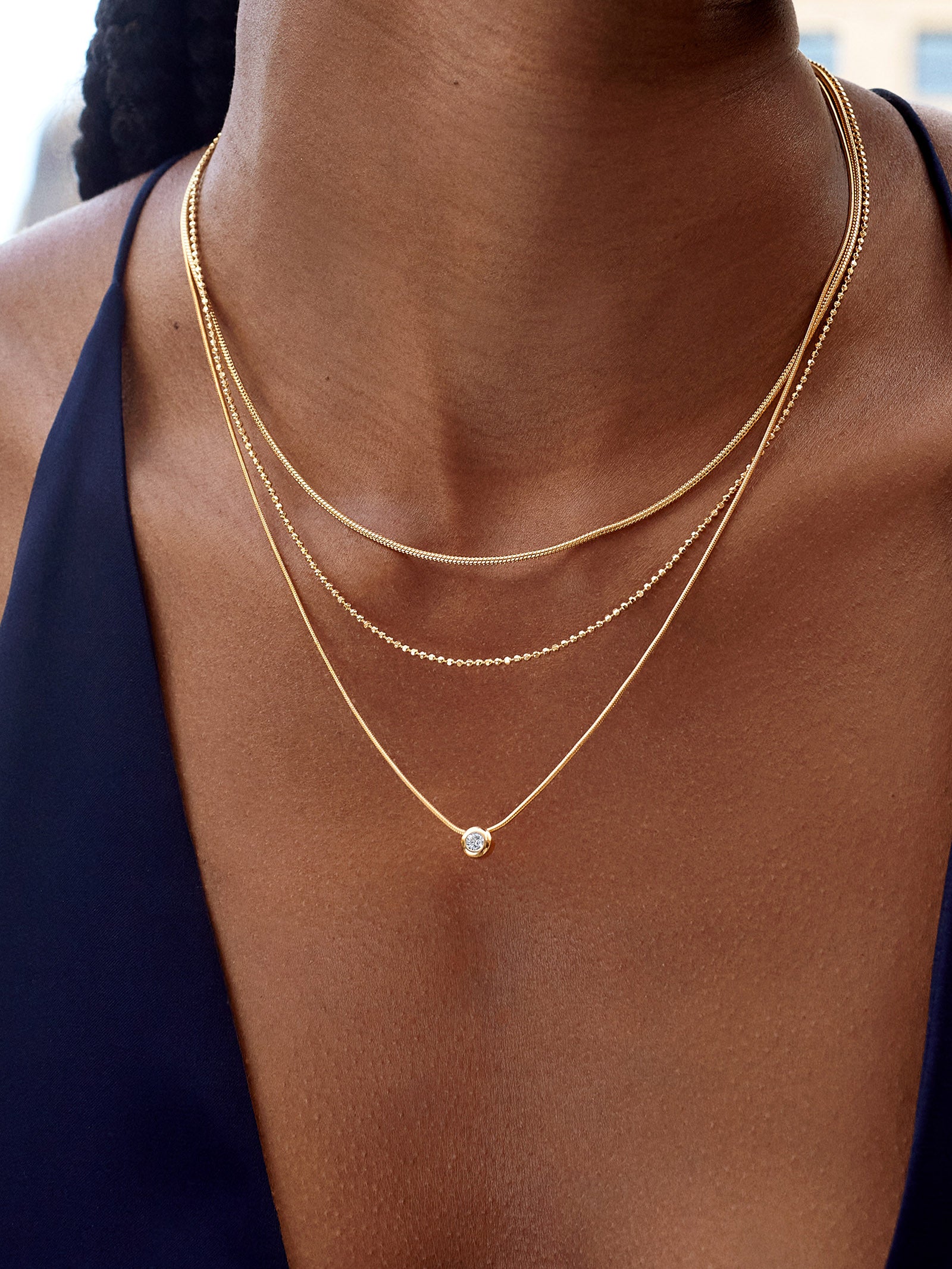 Stephanie 18K Gold Necklace - Gold – 18K Gold Plated Sterling Silver ...