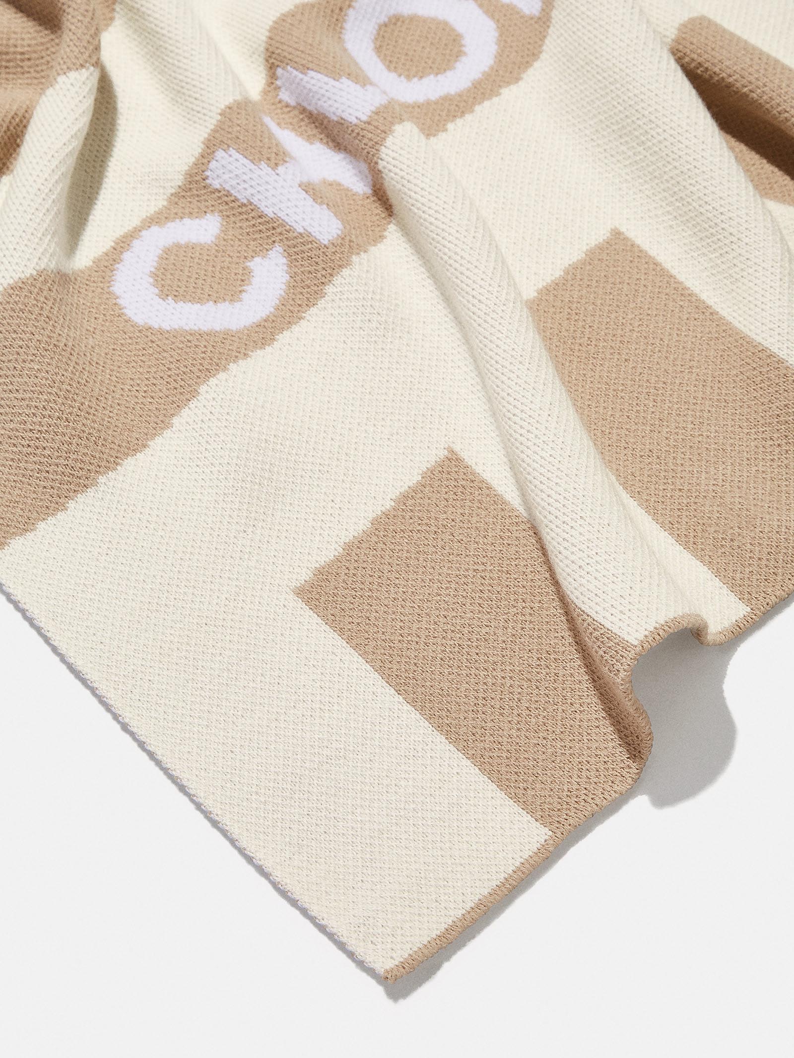 Criss Cross Custom Blanket - Natural/Beige – Personalized blanket with ...